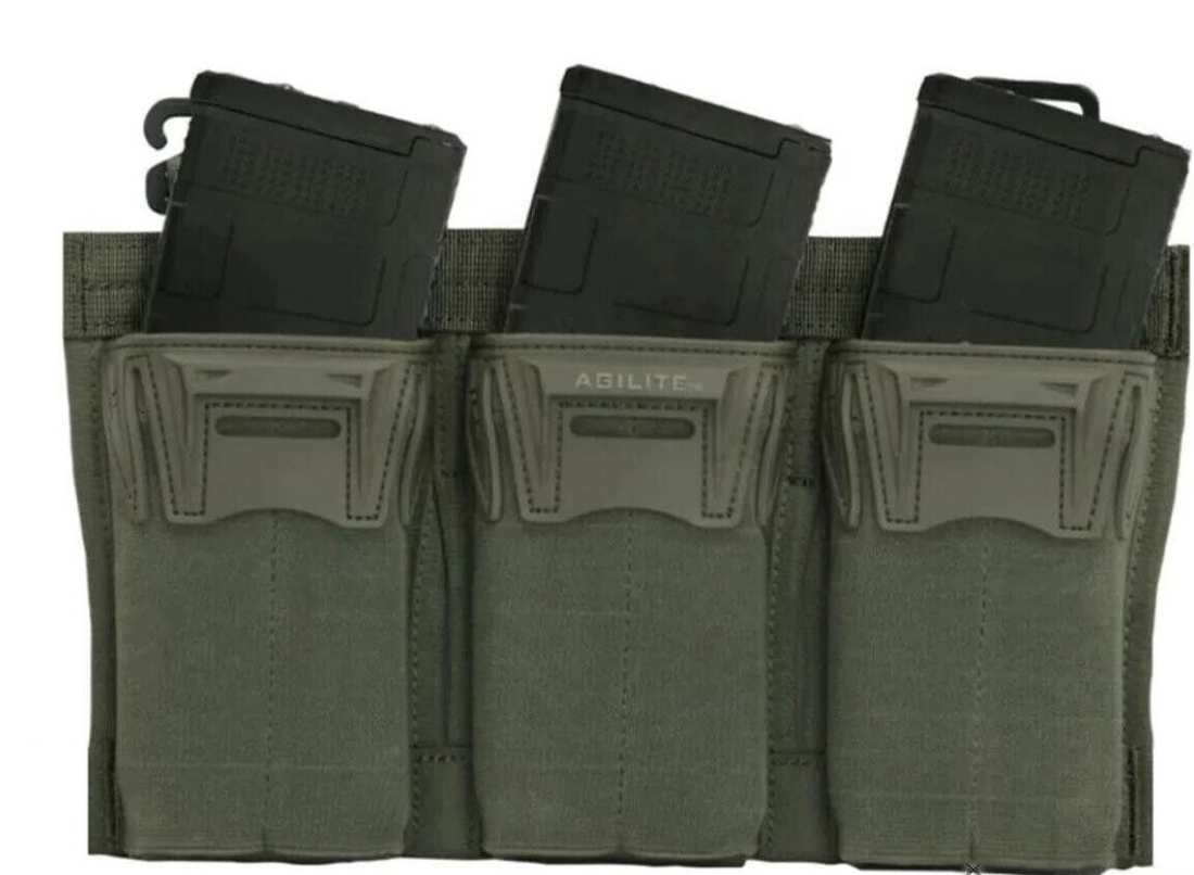 Agilite PINCER™ PLACARD MULTI-CALIBER TRIPLE MAG POUCH, Ranger Green ...